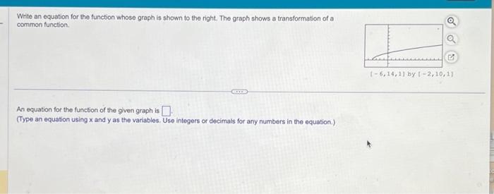 Solved Write an equation for the function whose graph is | Chegg.com