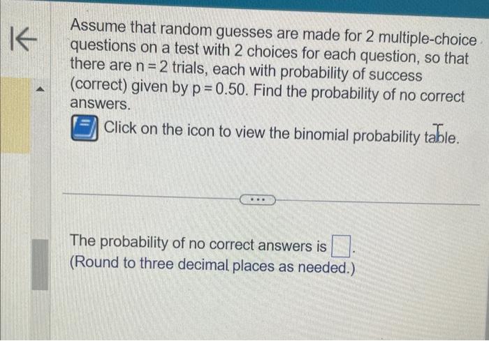 Solved Assume that random guesses are made for 2 | Chegg.com