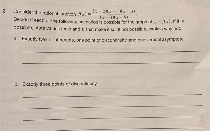 Solved Consider the rational function | Chegg.com