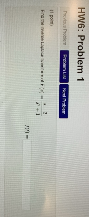 Solved HW6: Problem 1 Previous Problem Problem List Next | Chegg.com