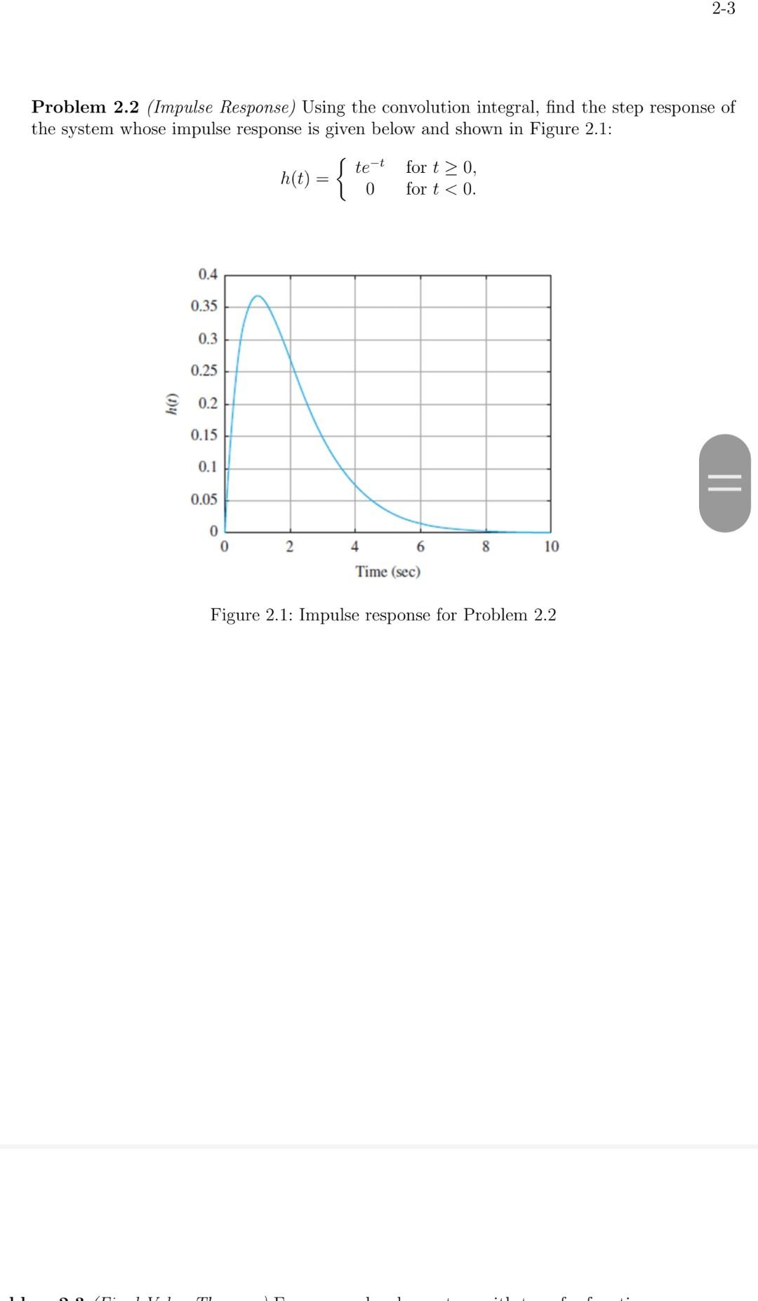 Solved Problem 2.2 (Impulse Response) Using the convolution | Chegg.com