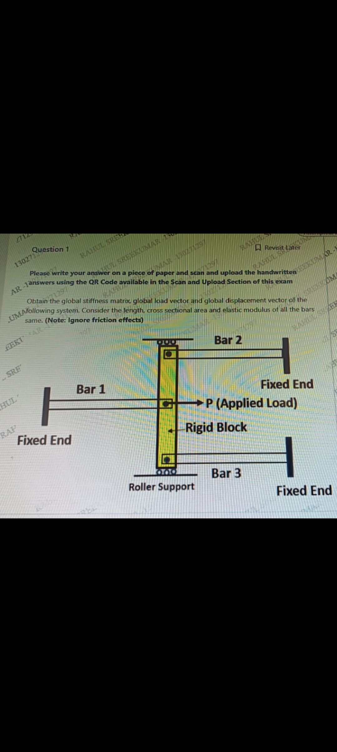 Solved Obtain the global stiffness matrix, global load | Chegg.com