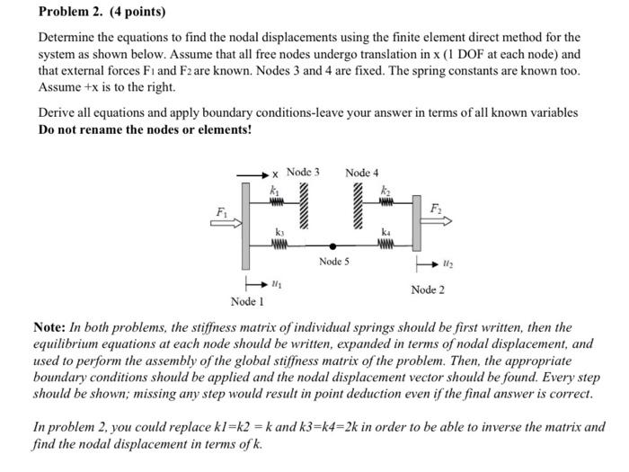 Solved Problem 2. (4 points) Determine the equations to find | Chegg.com