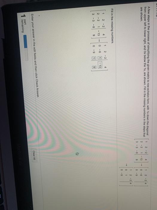 Solved A few steps in the process of simplifying the given | Chegg.com