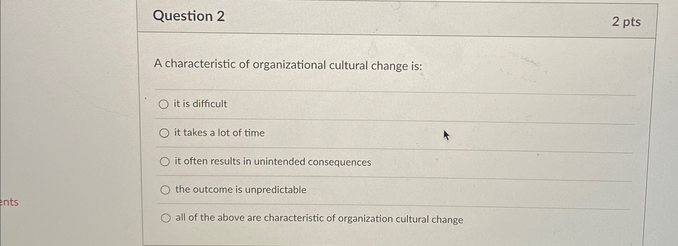 Solved Question 22 ﻿ptsA characteristic of organizational | Chegg.com