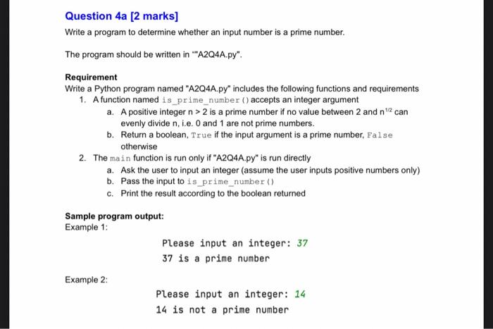 Solved The program should be written in "A2Q3A.py". | Chegg.com