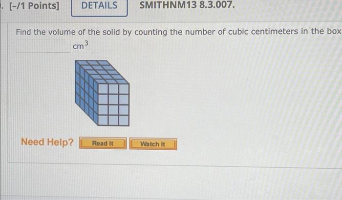 Solved . [-/1 Points] DETAILS SMITHNM13 8.3.007. Find the | Chegg.com