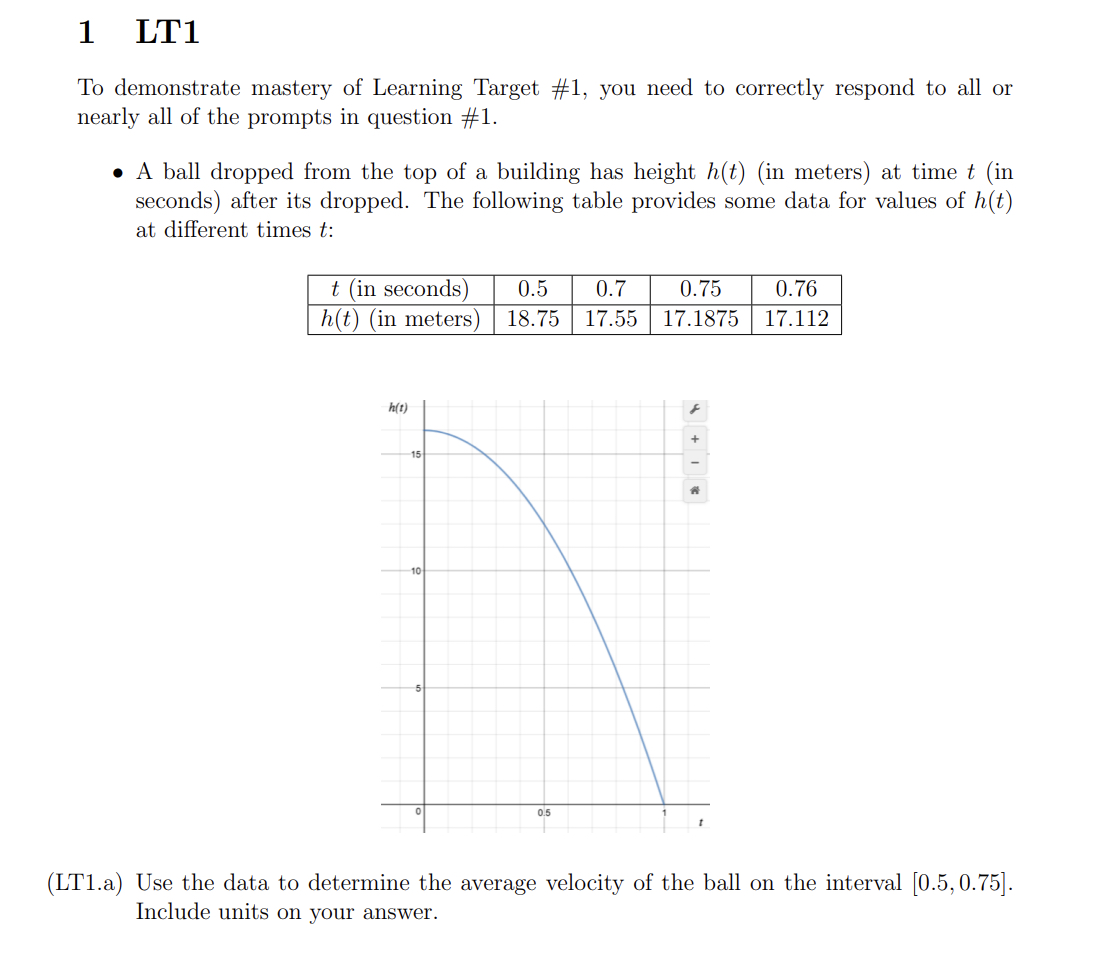 Solved 1 ﻿LT1To demonstrate mastery of Learning Target #1, | Chegg.com