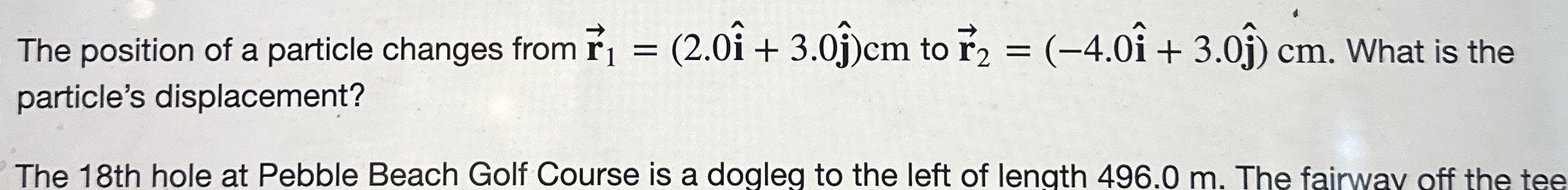 The position of a particle changes from | Chegg.com
