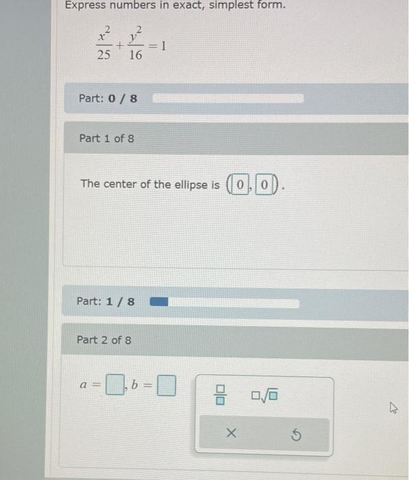 Solved Express numbers in exact, simplest form. 2. 7 + 16 = | Chegg.com