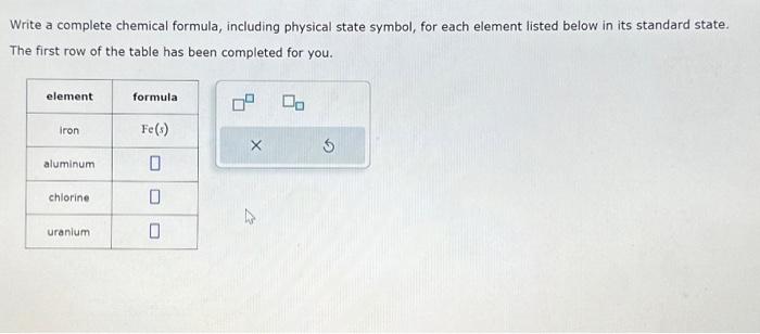 Solved Write a complete chemical formula, including physical | Chegg.com