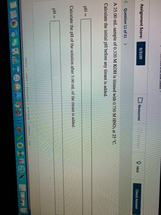 Solved Assignment Score: 0/3100 La Resources Up? Hint Check | Chegg.com