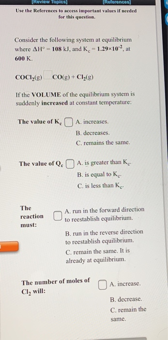 Solved [Review Topics] (References) Use the References to | Chegg.com