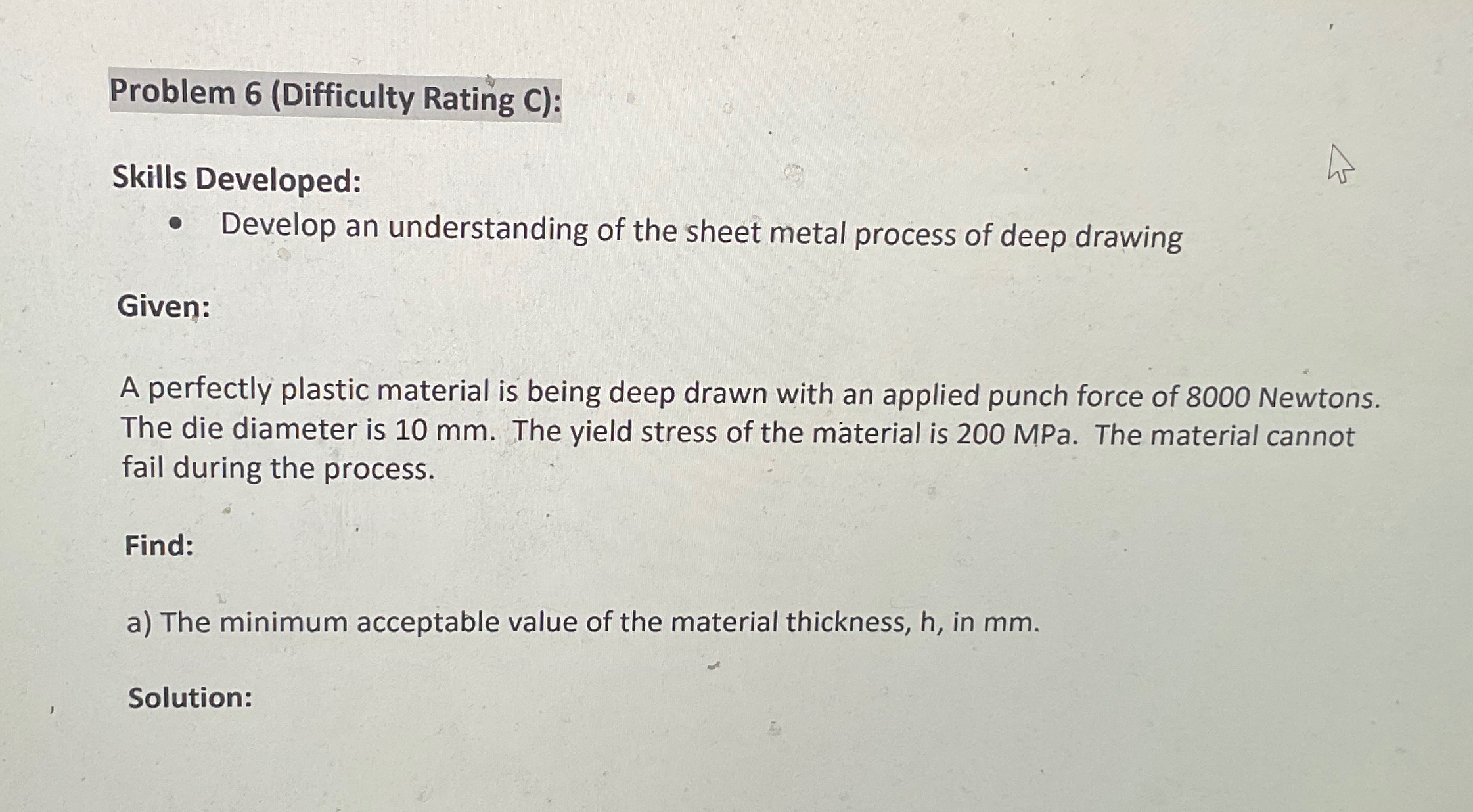 Solved Problem 6 (Difficulty Rating C):Skills | Chegg.com