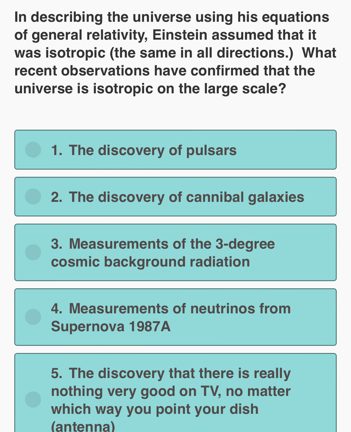 Solved In describing the universe using his equations of | Chegg.com