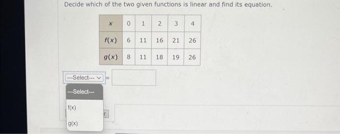 Solved Decide which of the two given functions is linear and | Chegg.com