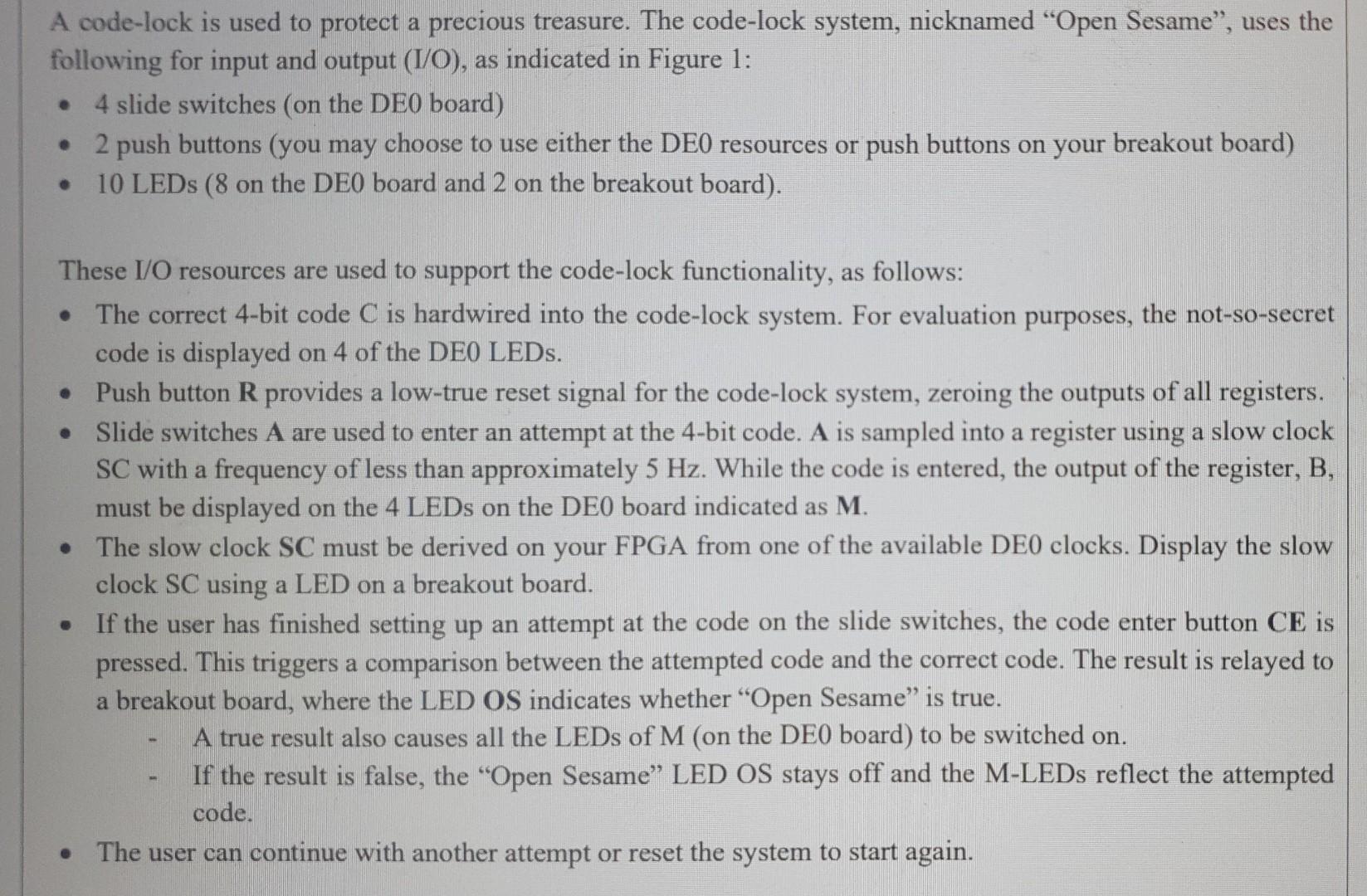 A code-lock is used to protect a precious treasure. | Chegg.com