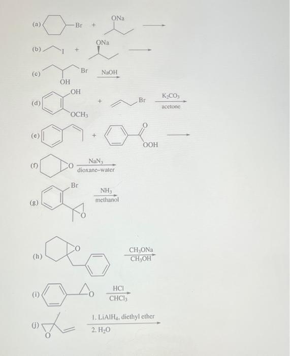 Solved (a) (b) (c) NaOH (d) (c) (f) dioxane-water NaN3 (g) | Chegg.com