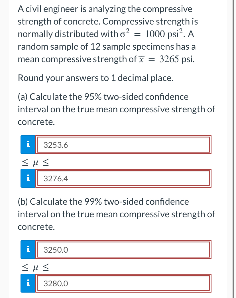 Solved A civil engineer is analyzing the compressive | Chegg.com