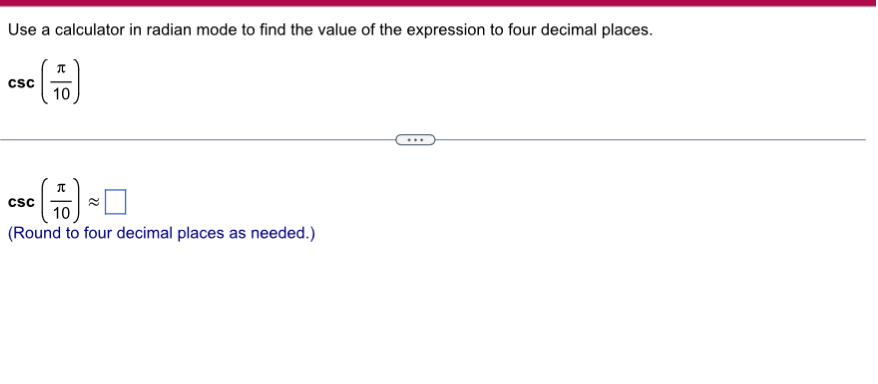 Solved Use a calculator in radian mode to find the value of | Chegg.com