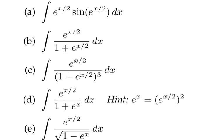 Solved (a) ſ e | Chegg.com