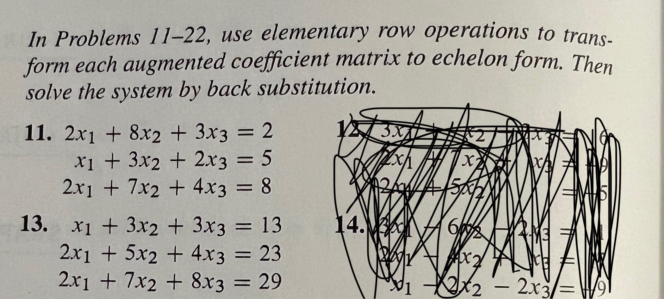 Solved In Problems 11-22, ﻿use elementary row operations to | Chegg.com