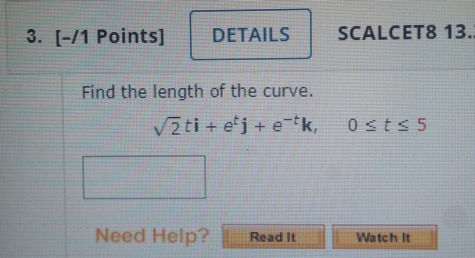 Solved SCALCET8 13. Find the length of the curve. | Chegg.com