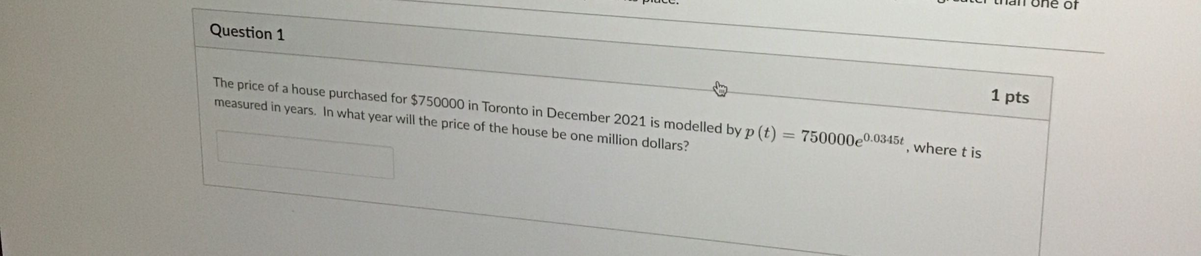 Solved Question 11 ﻿ptsThe price of a house purchased for | Chegg.com