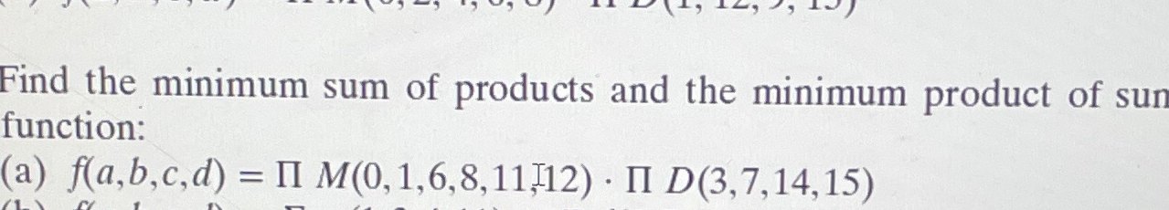 Solved Apply theorem (X+Y)(X + ﻿Z) = ﻿X+YZ to the minimum | Chegg.com