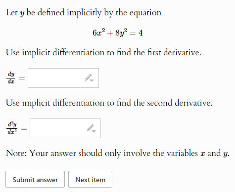 Solved Let y ﻿be defined implicitly by the | Chegg.com