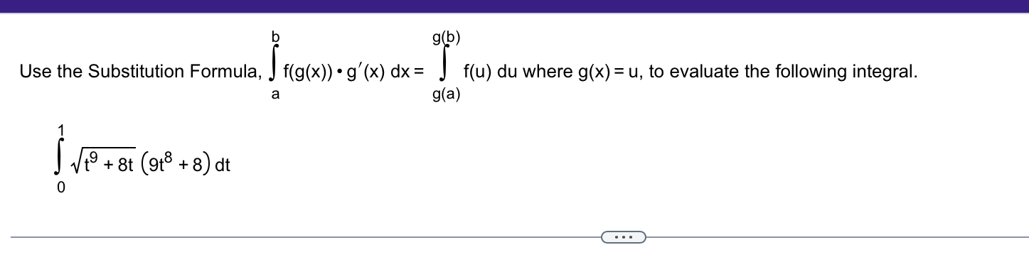 Solved Use the Substitution Formula, | Chegg.com