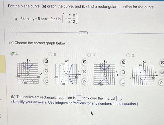 Solved For the plane curve, (a) graph the curve, and (b) | Chegg.com