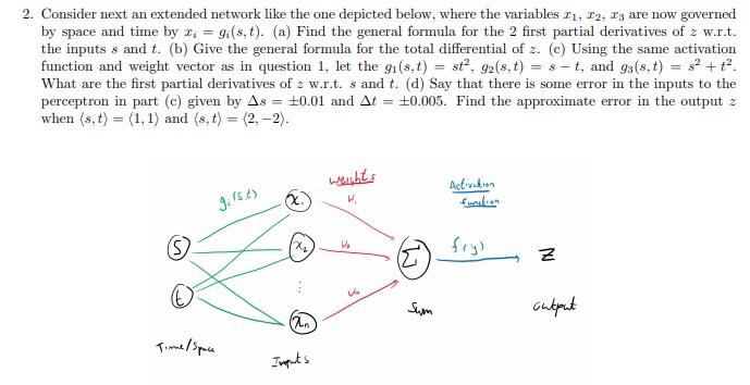 A perceptron is a very simple 1-layer neural network. | Chegg.com