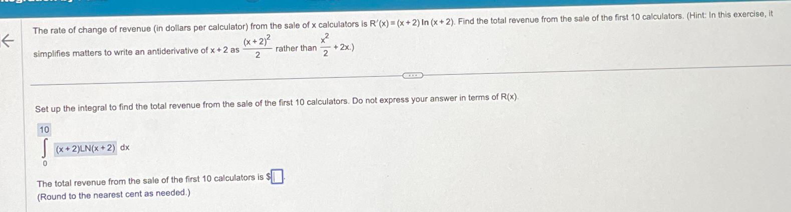 Solved simplifies matters to write an antiderivative of x+2 | Chegg.com
