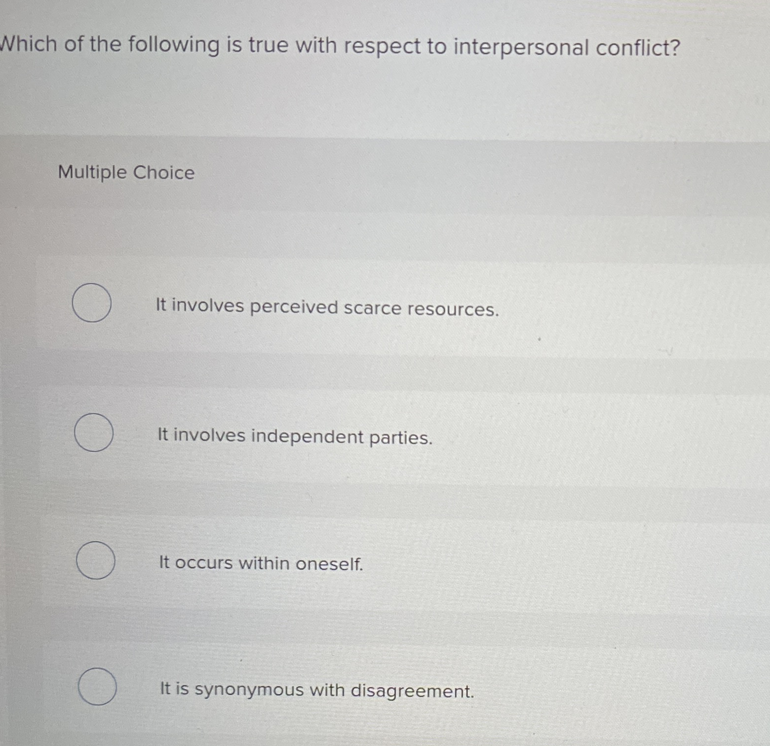 Solved Which of the following is true with respect to | Chegg.com