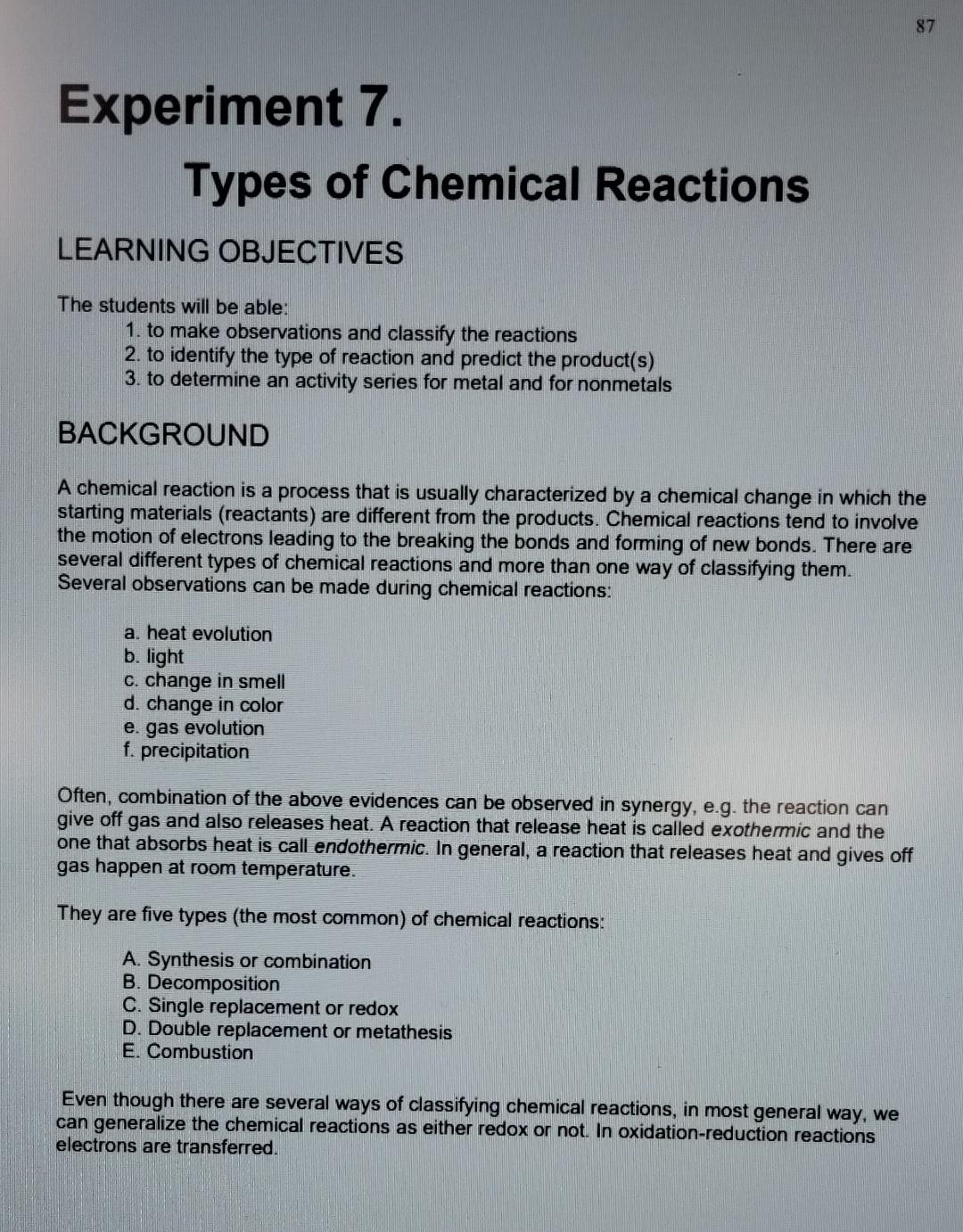 Solved LEARNING OBJECTIVES The students will be able: 1. to | Chegg.com