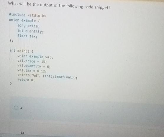 What will be the output of the following code | Chegg.com