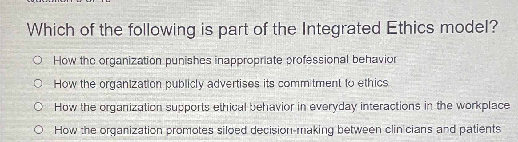 Solved Which of the following is part of the Integrated | Chegg.com