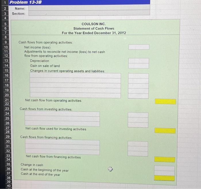 Solved PR 13-3B Statement of cash flows-indirect method Obj. | Chegg.com