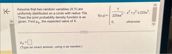 Solved Assume that two random variables (X,Y) are uniformly | Chegg.com