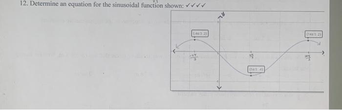 Solved 12. Determine an equation for the sinusoidal function | Chegg.com