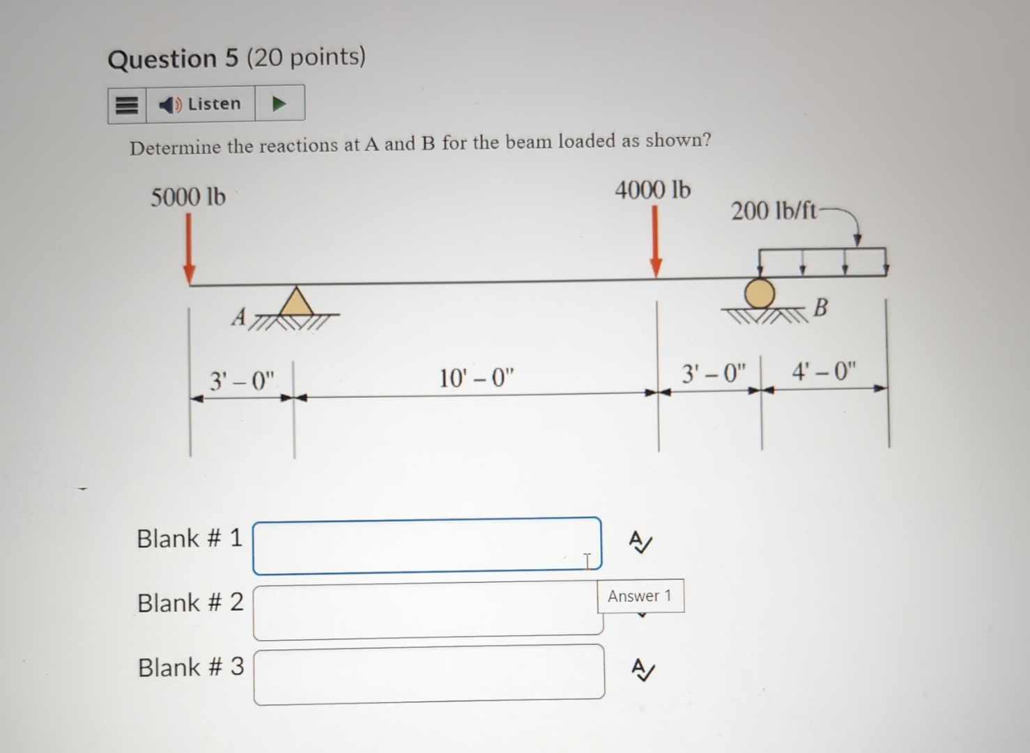 Solved Question 5 (20 points)ListenDetermine the reactions | Chegg.com Solved Question 5 (20 points)ListenDetermine the reactions | Chegg.com