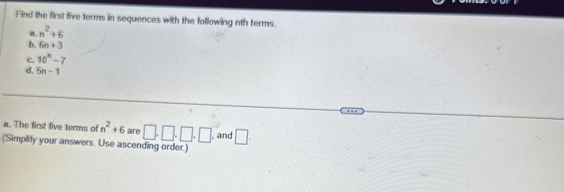 Solved Find the first five terms in sequences with the | Chegg.com