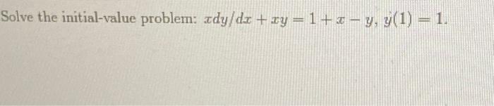 Solved Solve the initial-value problem: | Chegg.com