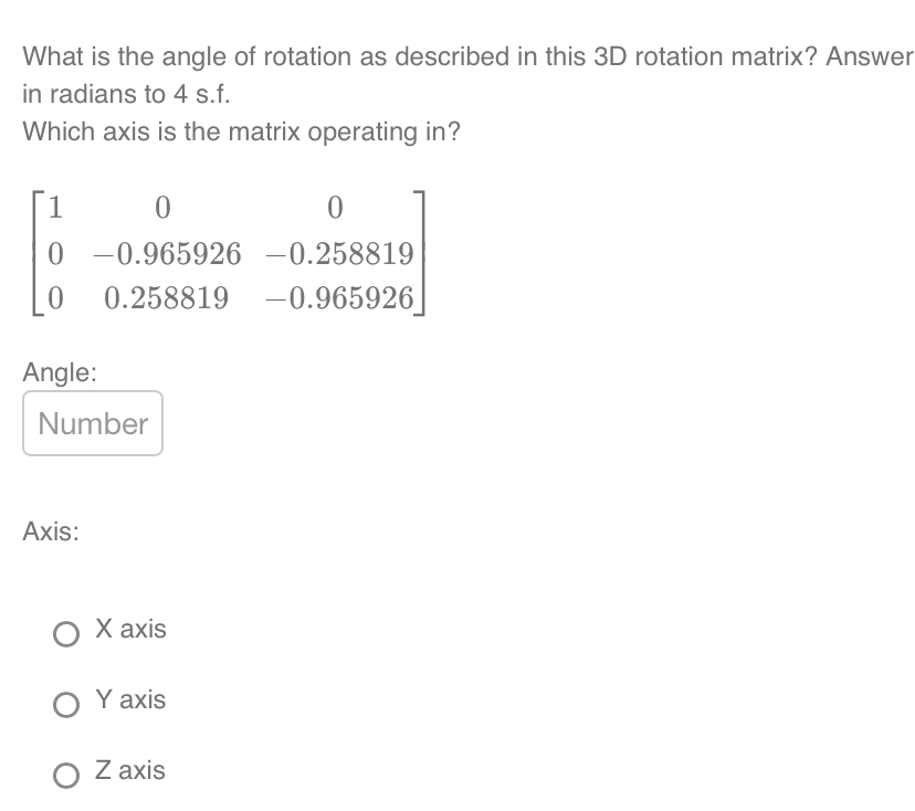 Solved What is the angle of rotation as described in this 3D | Chegg.com