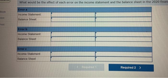 Solved Below are three independent and unrelated errors. a. | Chegg.com