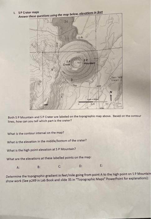 Solved Both S P Mountain and S P Crater are labeled on the | Chegg.com