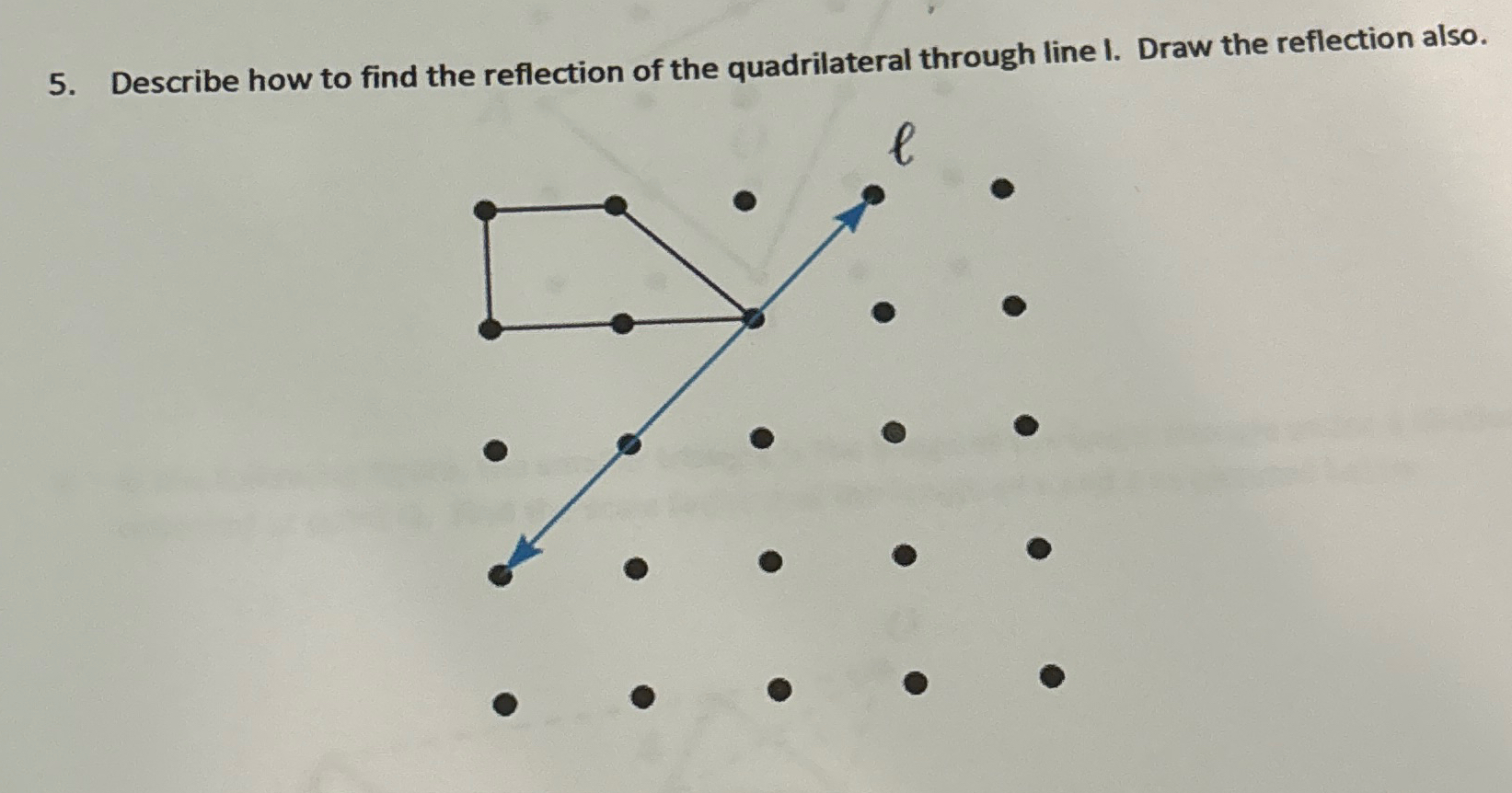 Solved Describe how to find the reflection of the | Chegg.com
