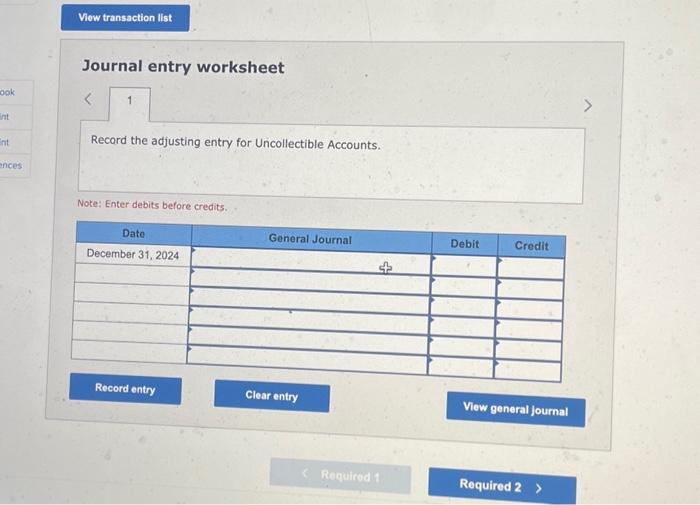 Solved Journal entry worksheet Record the adjusting entry | Chegg.com