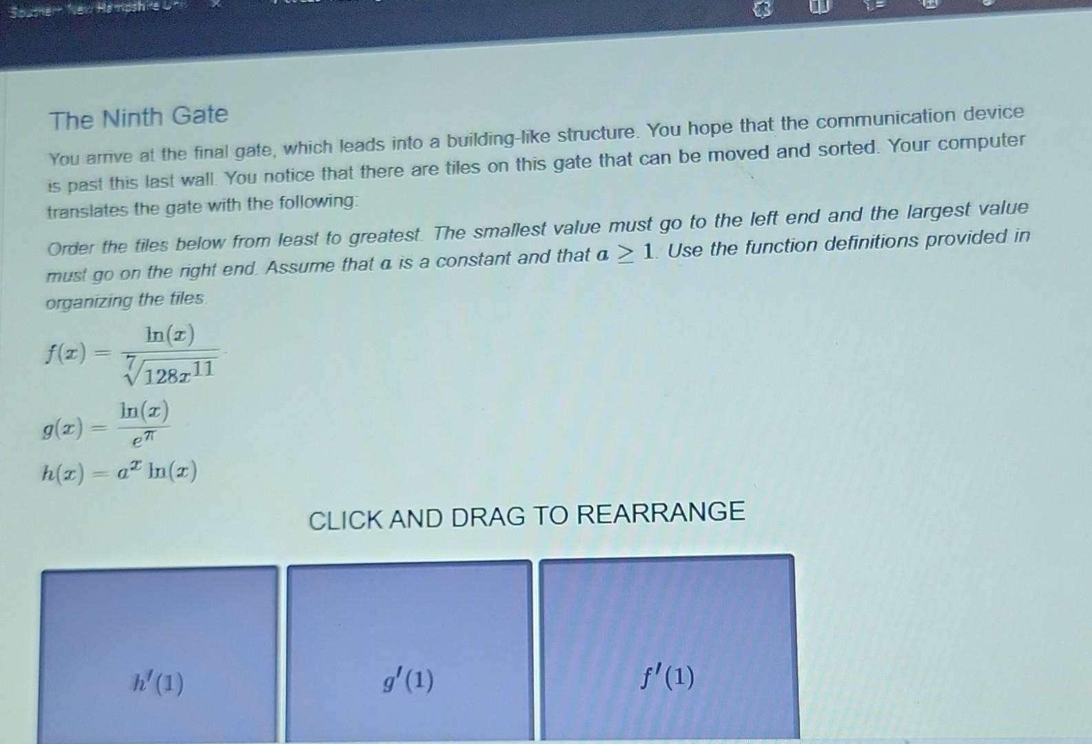 Solved The Ninth Gate You amve at the final gate, which | Chegg.com